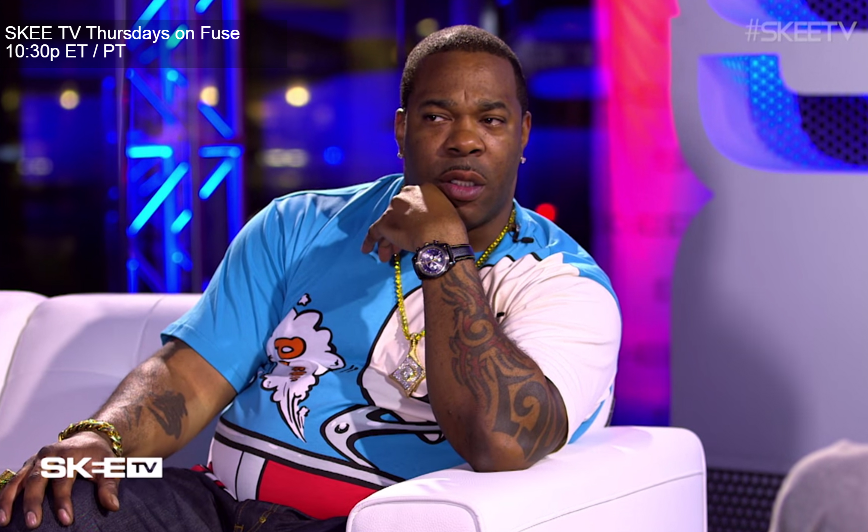 Busta Rhymes performs at the Ivar Theatre