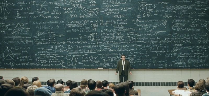 College Classroom Chalkboard